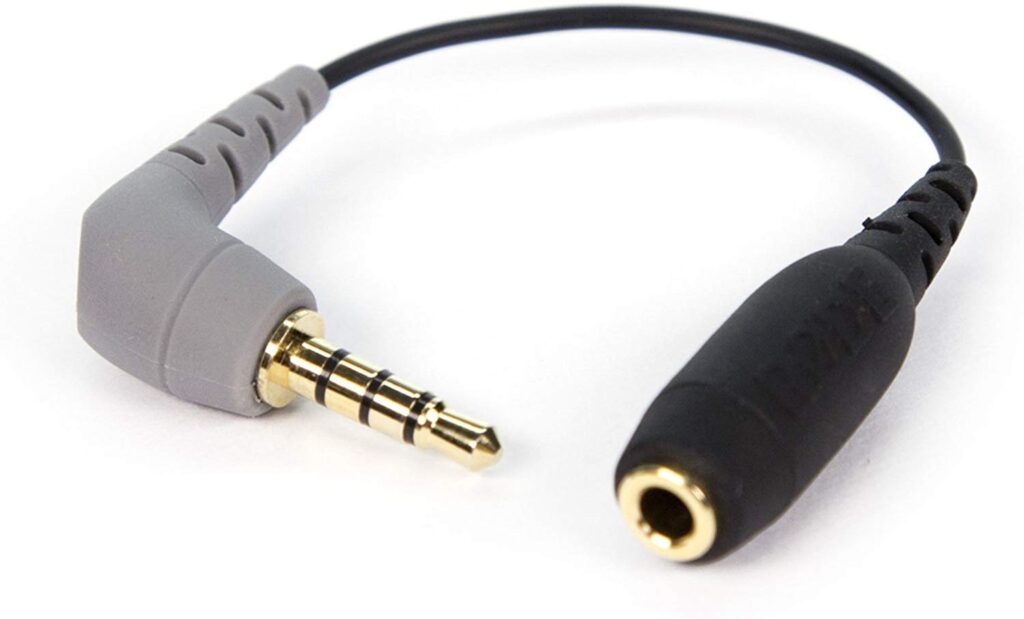 Rode SC4 3.5mm TRS Female to 3.5mm Right-Angle TRRS Male Adapter Cable ...