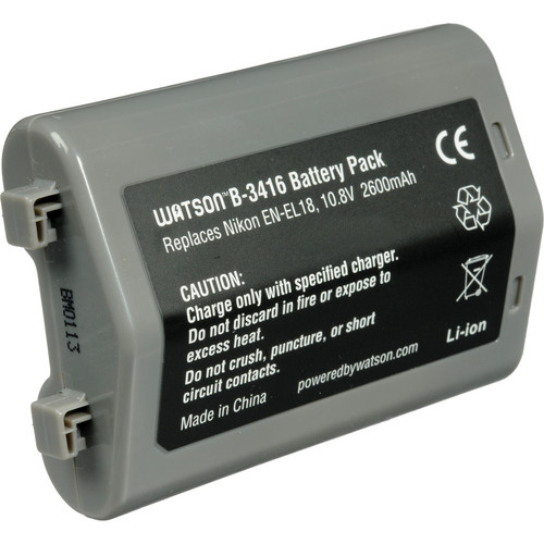 Watson EN-EL18 Lithium-Ion Battery Pack (10.8V- 2600mAh) - SHUTTER SHOP