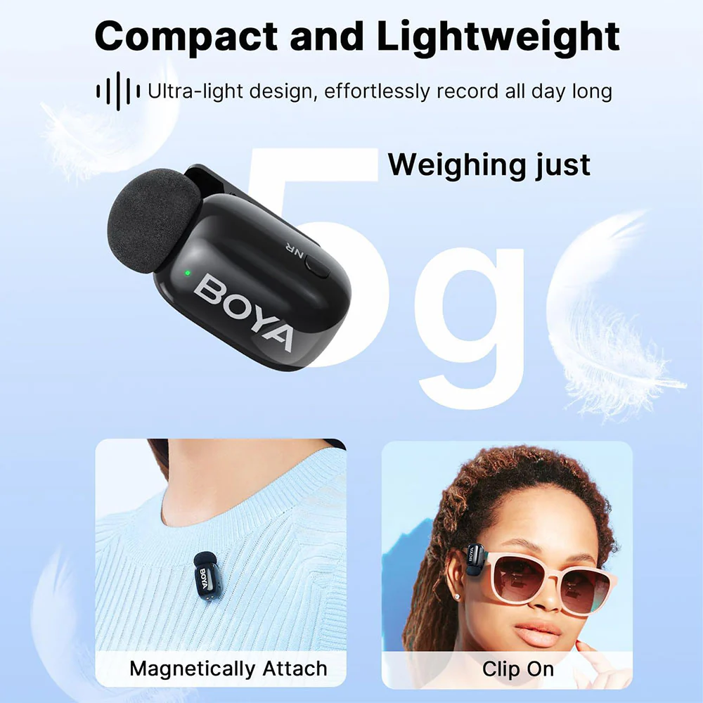 BOYA Mini-16 Tiny Wireless Microphone System With Lightning Connector ...